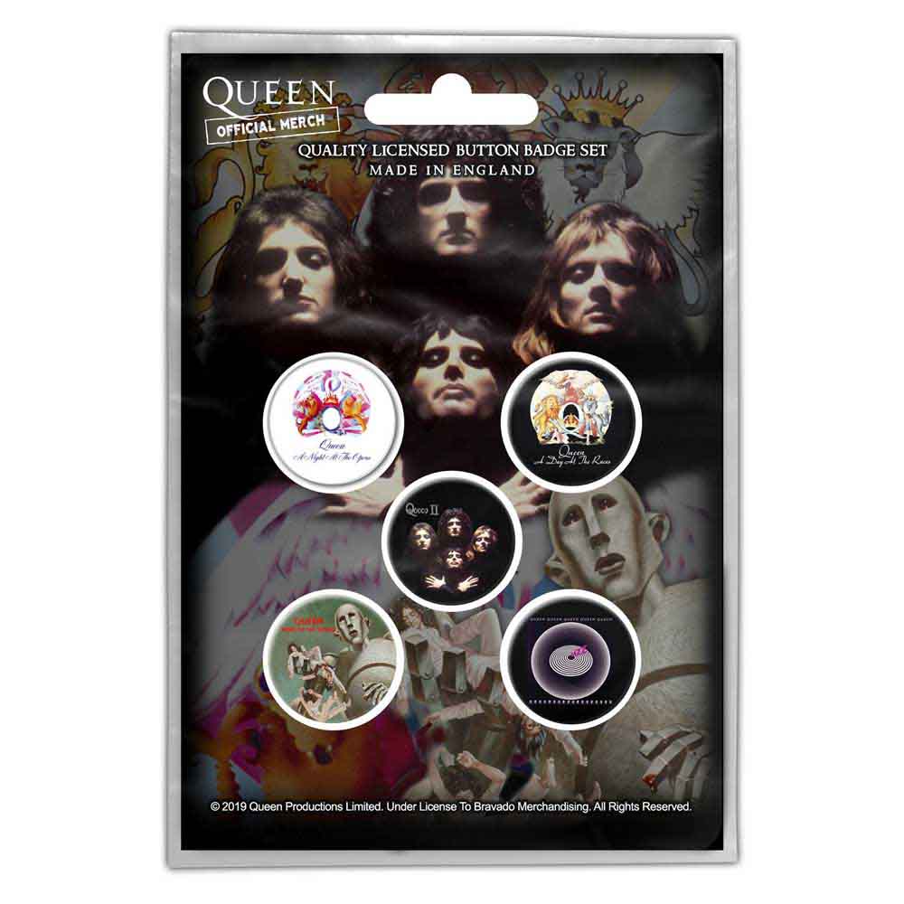 Queen - Early Albums Badge Pack – Punk Rock Shop