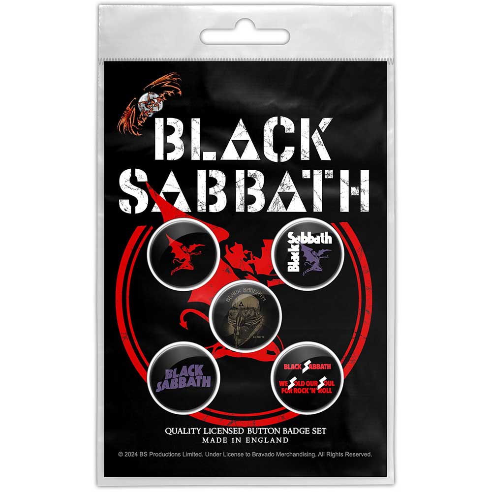 Black Sabbath - Red Devil Badge Pack – Punk Rock Shop